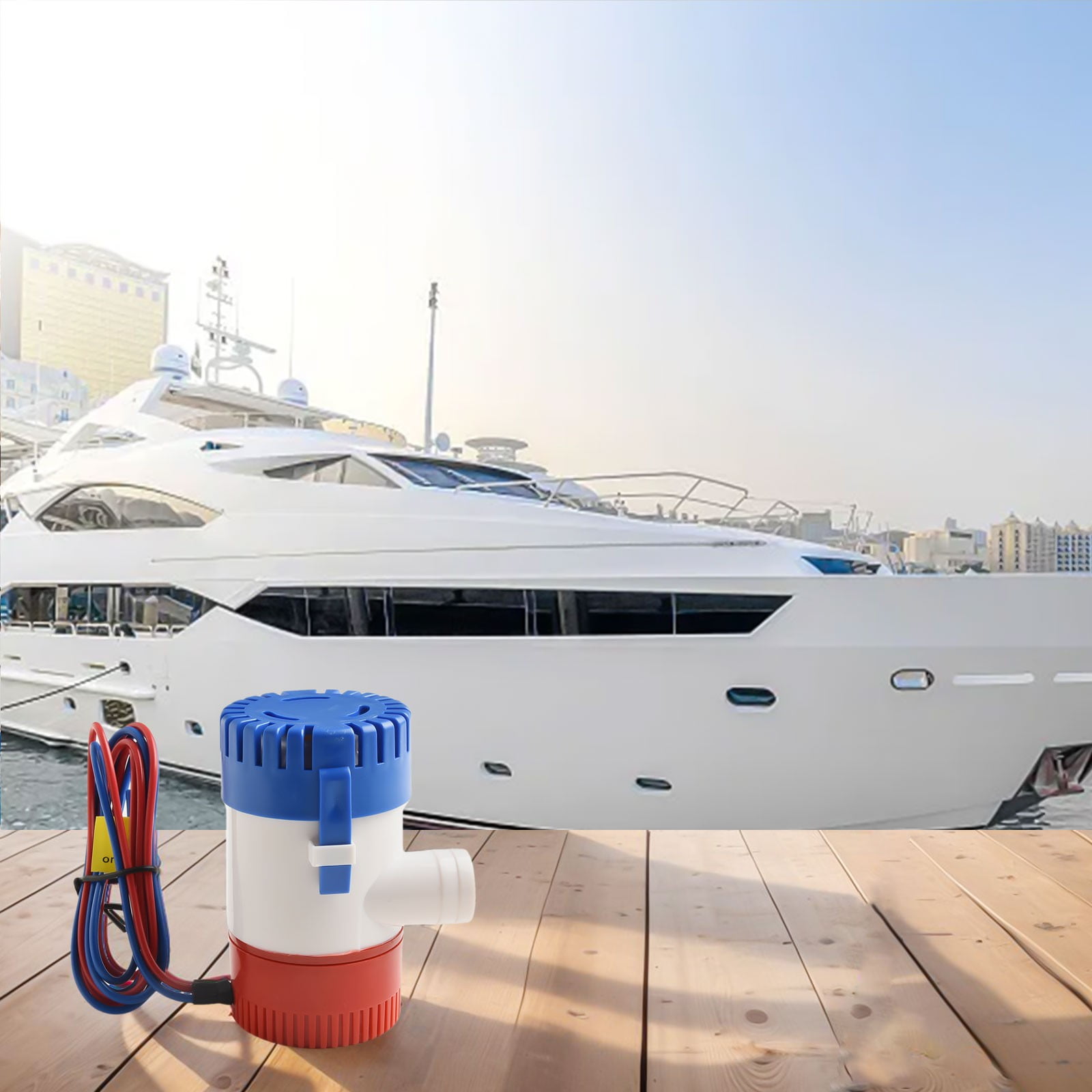 Marine Bilge Pump Submersible Water Pump 12V Electric Yacht Boat Kit ...