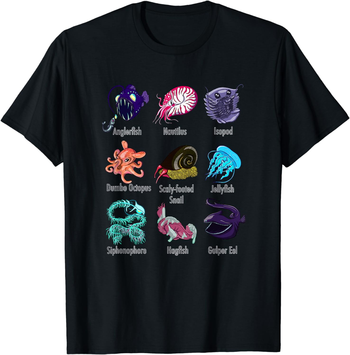 Marine Biology Deep Sea Creatures T-Shirt - Walmart.com