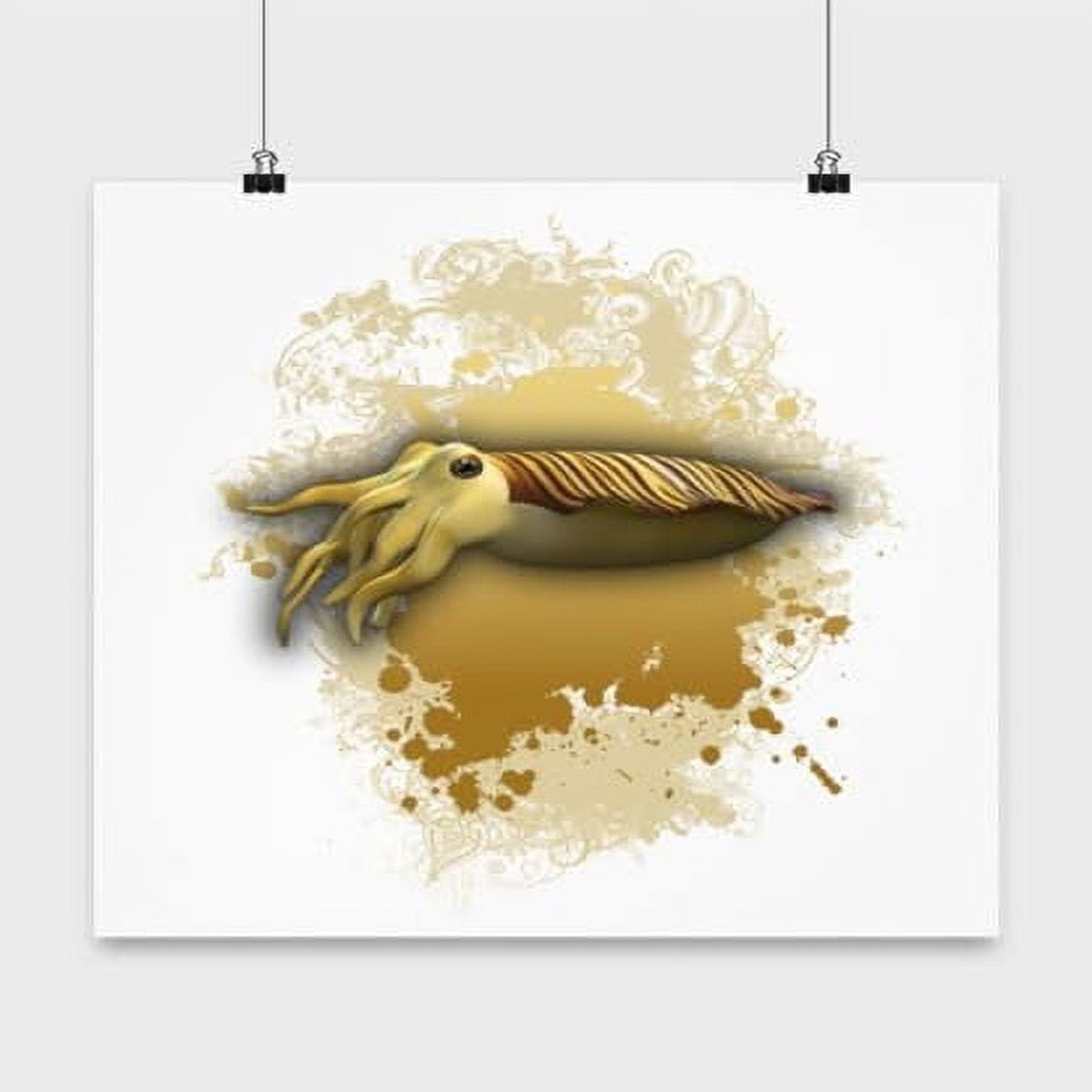 Cuttlefish Marine Biology Poster 13x13in Ocean Life Wall Art Gift for ...