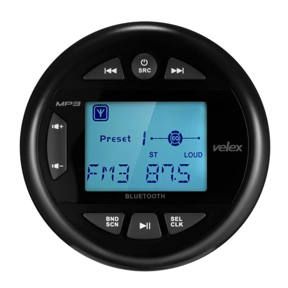 Marine Bluetooth Stereo Gauge Radio Digital Media MP3 / WMA/USB/AM/FM ...