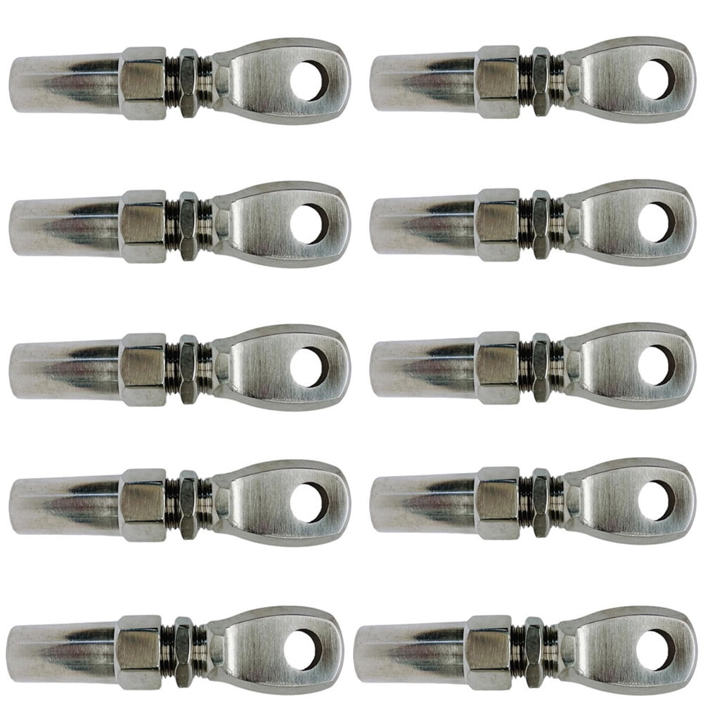 Marine Boat 1/8" Swageless Eye Cable Rail Railing Wire Rope Stainless ...