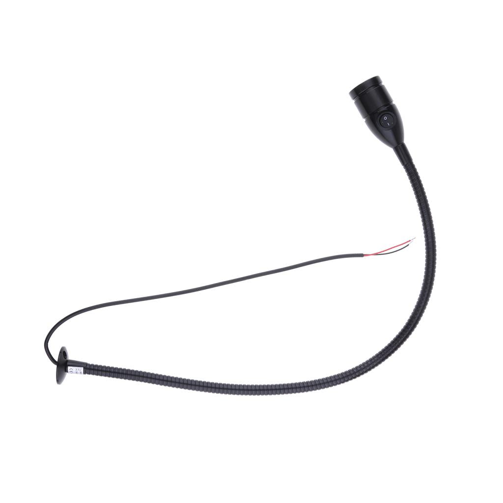 Marine Boat 12V LED Light, 20 Inch Gooseneck Arm, Wall Mount Flexible ...