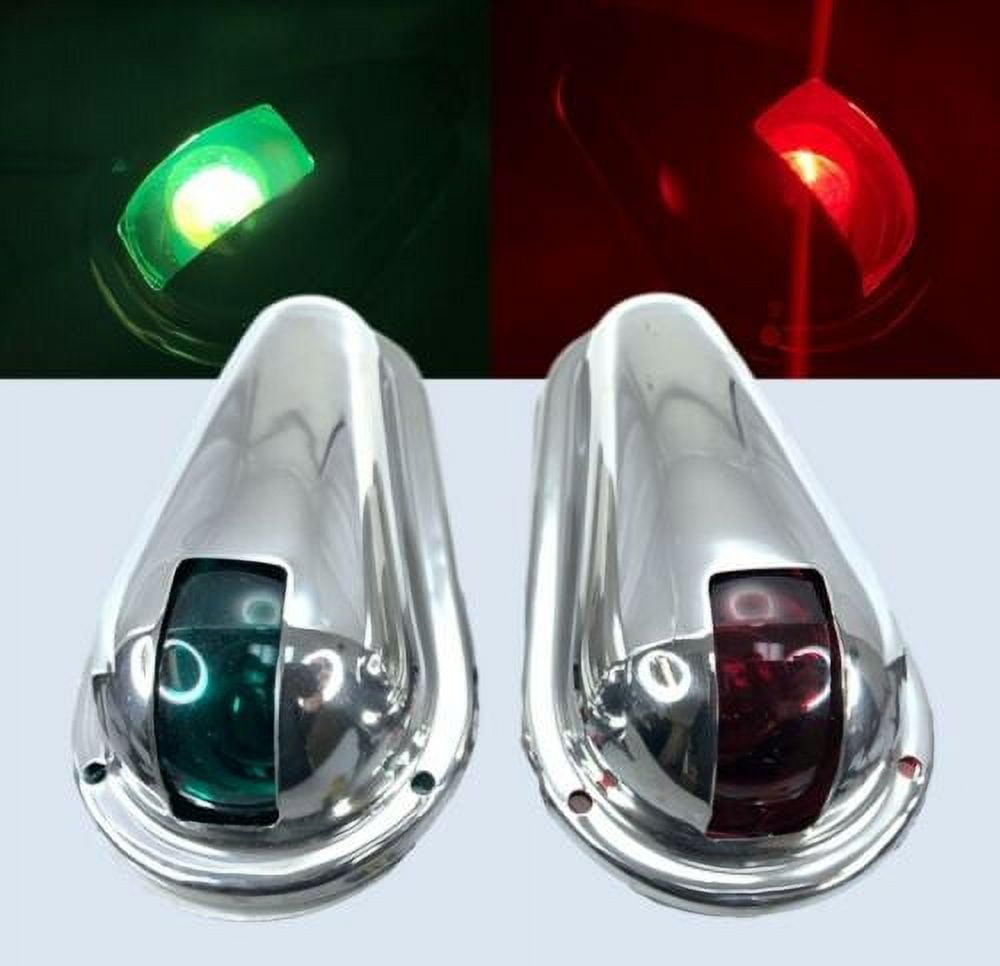 Marine Boat Bulb Navigation Side Light Pair Green Starboard Red Port ...
