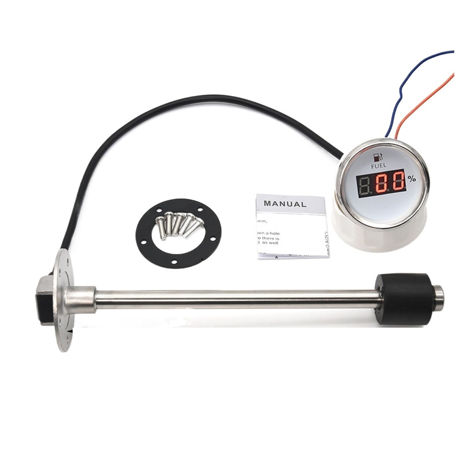 Marine Boat Car Digital Fuel Tank Level Gauge 0-190ohm Fuel Level ...
