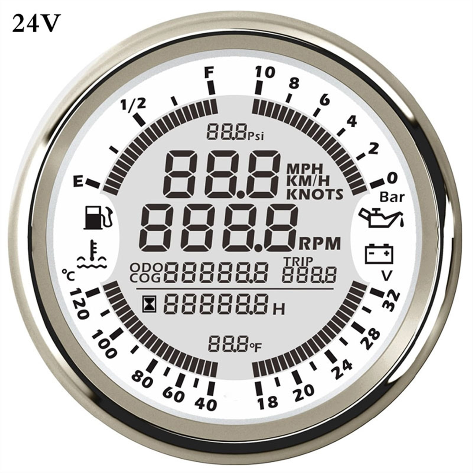 Marine Boat Digital GPS Speedometer Tachometer for Auto Motor 12V 24V ...