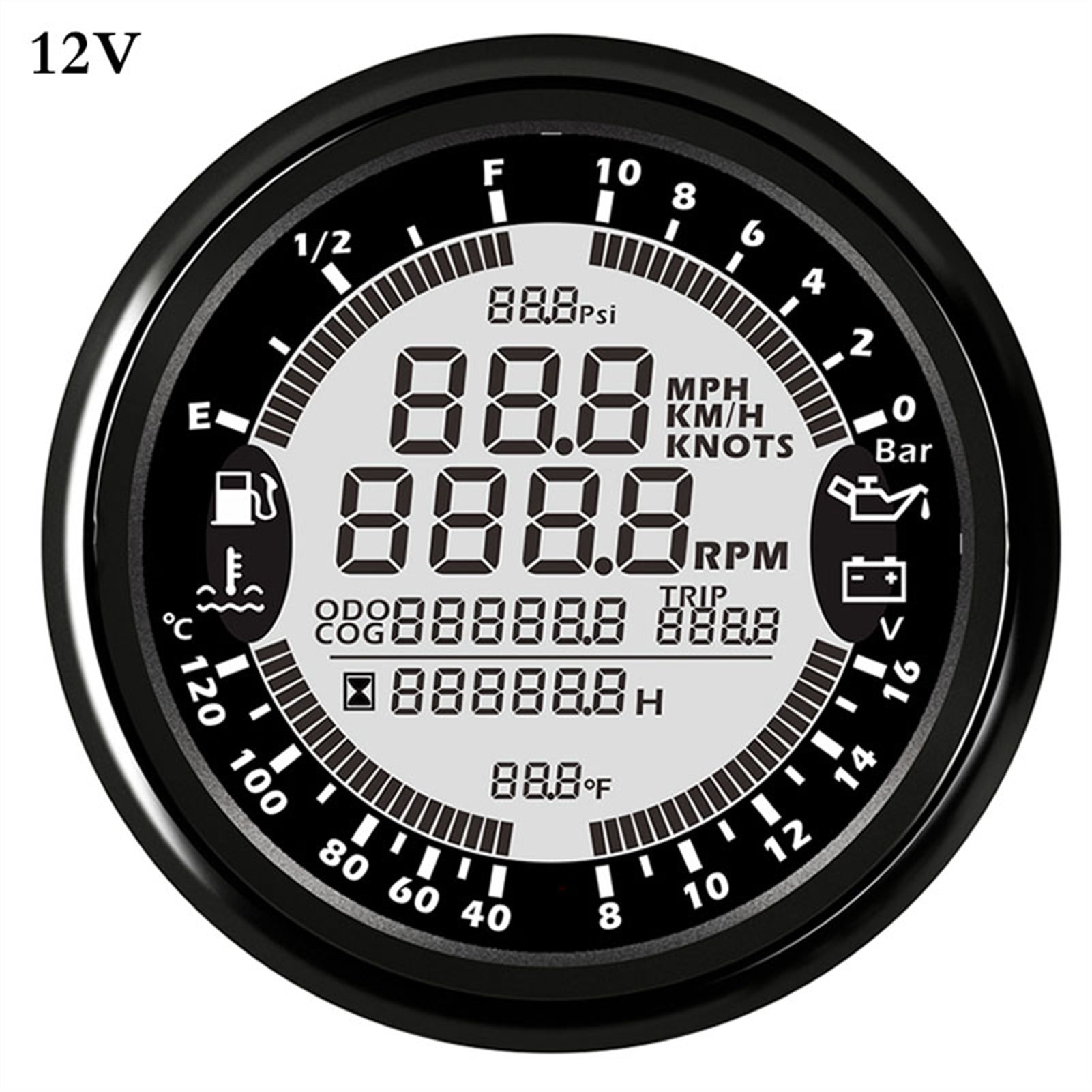 Marine Boat Digital GPS Speedometer Tachometer for Auto Motor 12V 24V ...