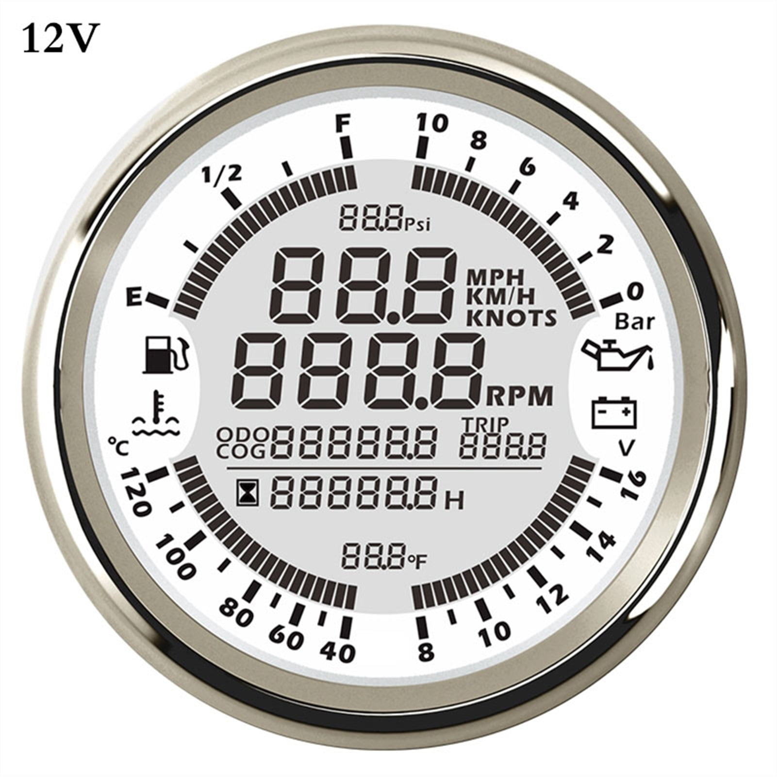 Marine Boat Digital GPS Speedometer Tachometer for Auto Motor 12V 24V ...