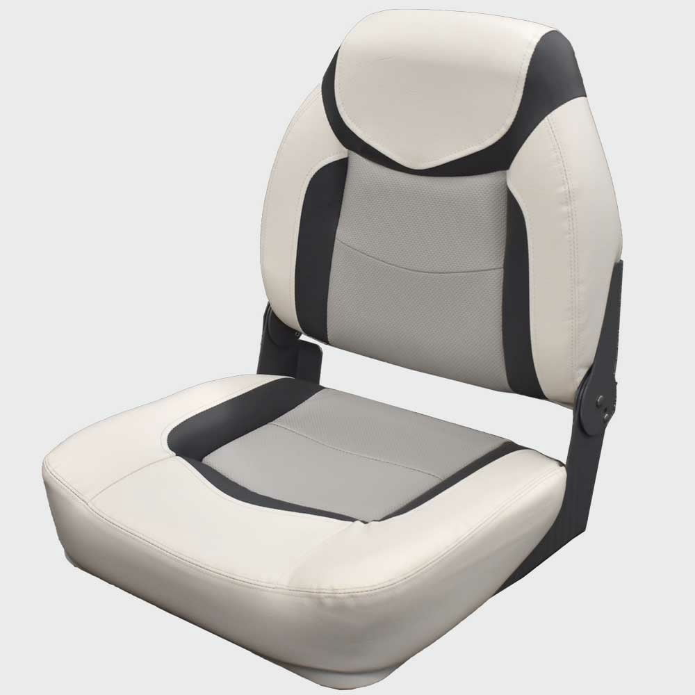 Marine Boat Folding Fishing Seat 75158WCG | White Charcoal Gray ...