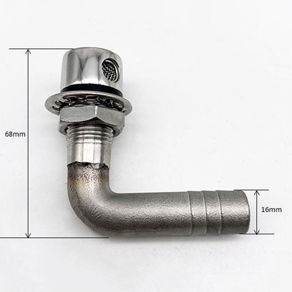 Marine Boat Fuel Vent 90°Boat Flush Mount Fuel Gas Tank Vent for 5/8 ...