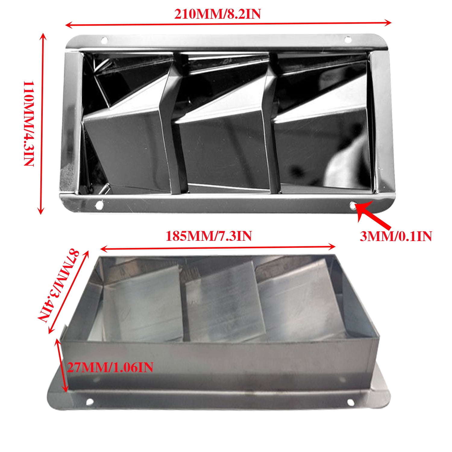 Marine Boat Hardware Fittings Rectangular Stainless Steel 8-column ...