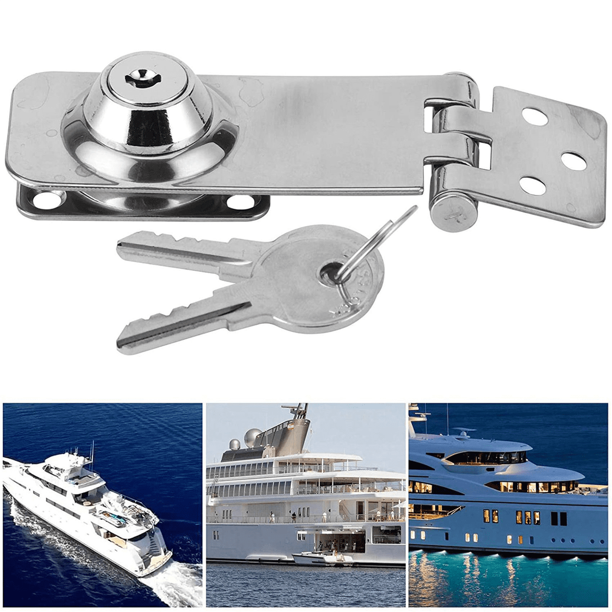 Marine Boat Hasp Locks 304 Stainless Steel Locking Hasp Latch - Walmart.com