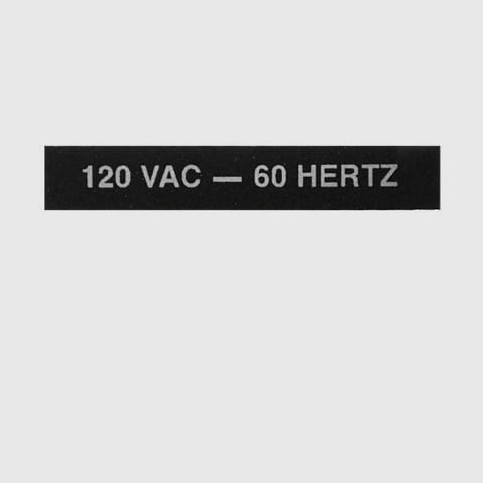 Marine Boat Panel Label Decal | 120 VAC 60 Hertz Black White Sticker ...