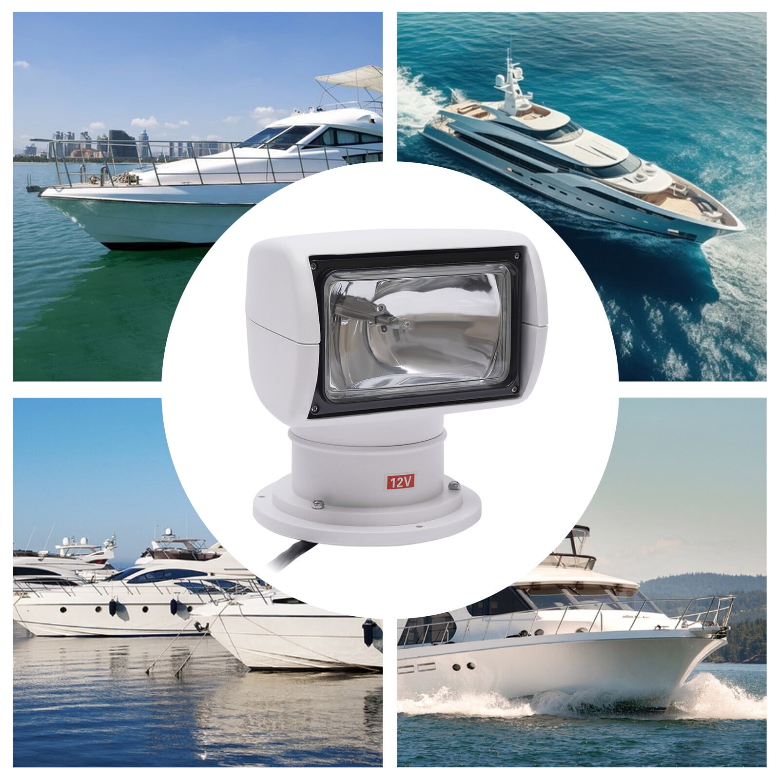 Marine Boat Spotlight Remote Control Searchlight Light Truck Car 12V ...