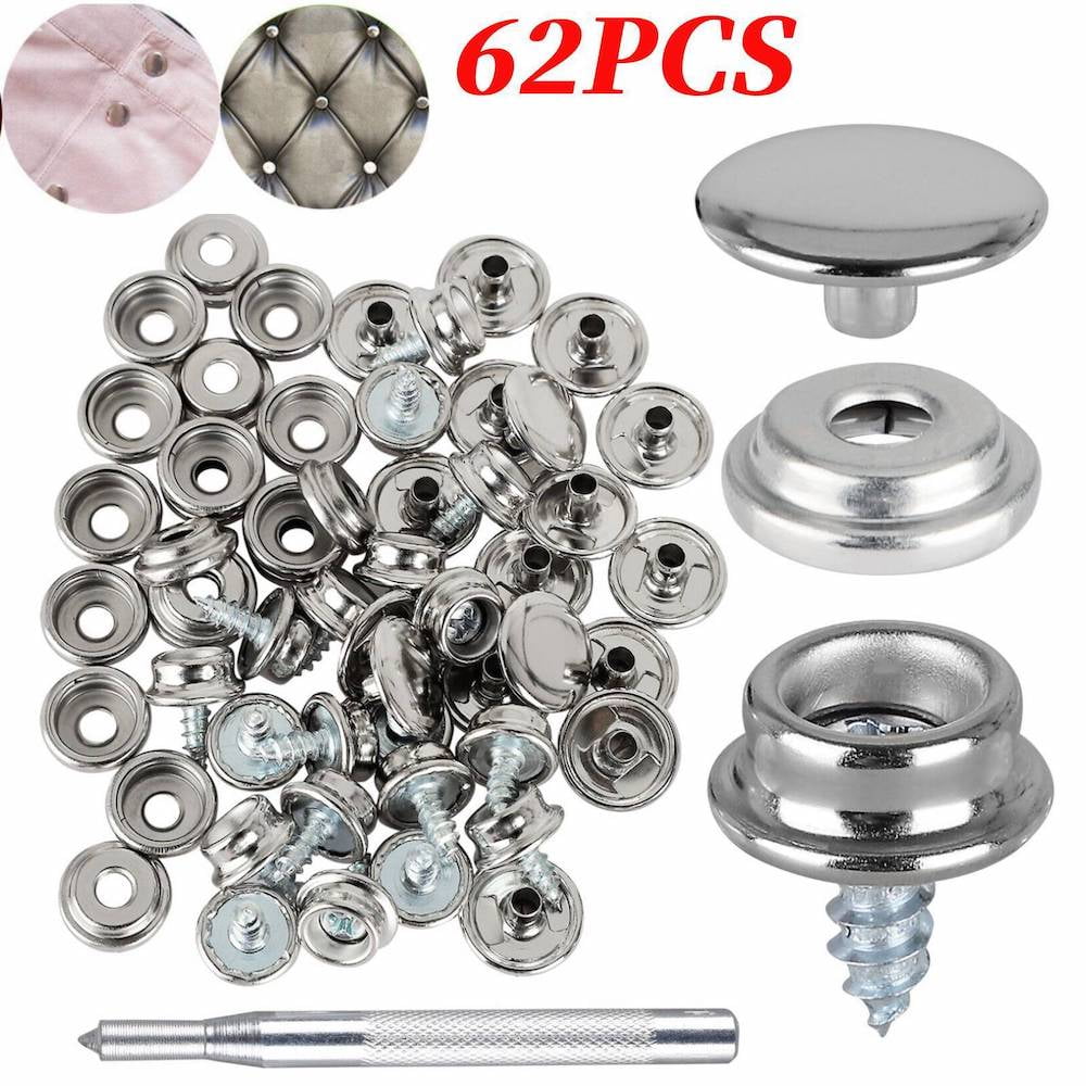 Marine Boat Stainless Steel Fastener Snap Press Stud Cap Button Pack of ...