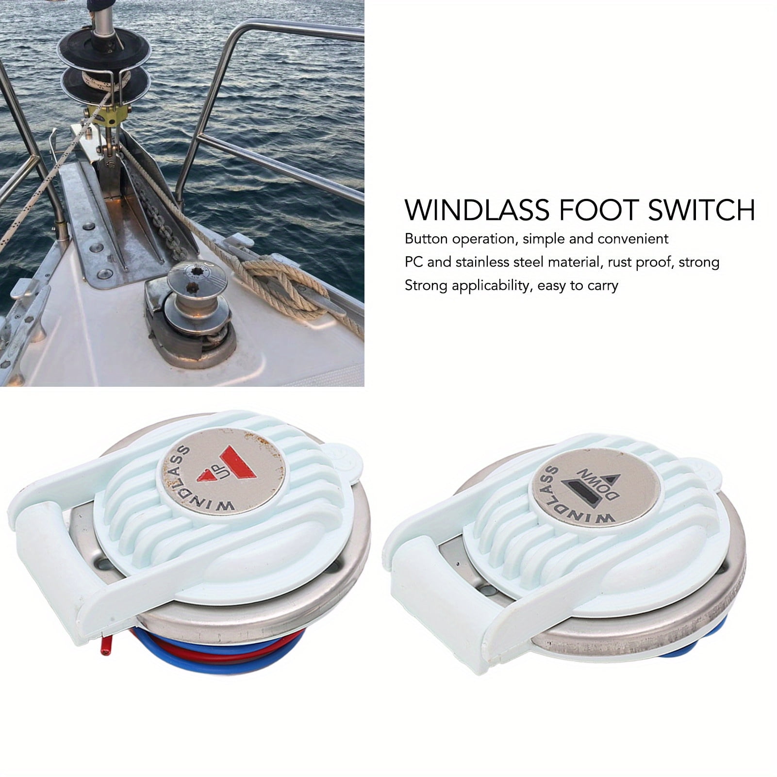 Marine Boat Windlass Foot Switch 2PCS Windlass Foot Switch Rust Proof ...