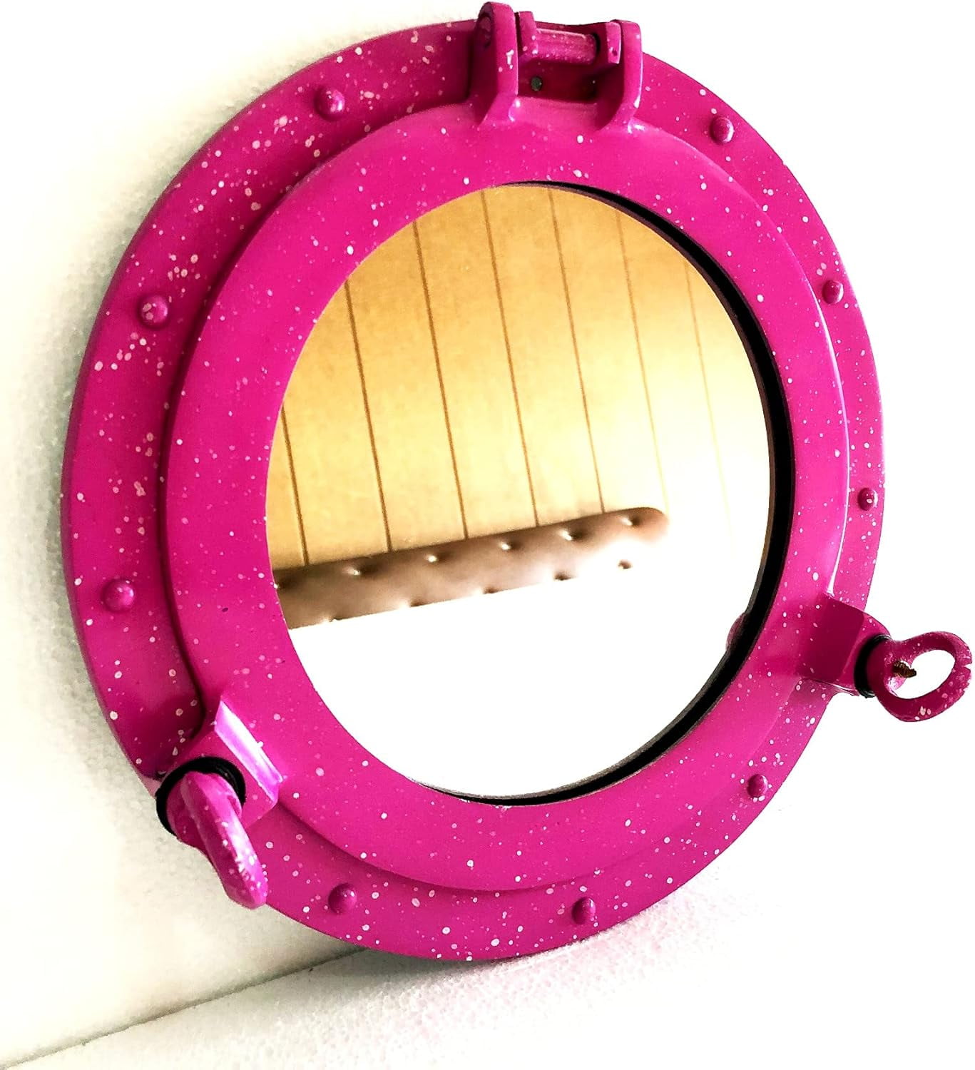 Marine Brass Ship Porthole Pink Patina Mirror 12 inches Nautical Wall ...