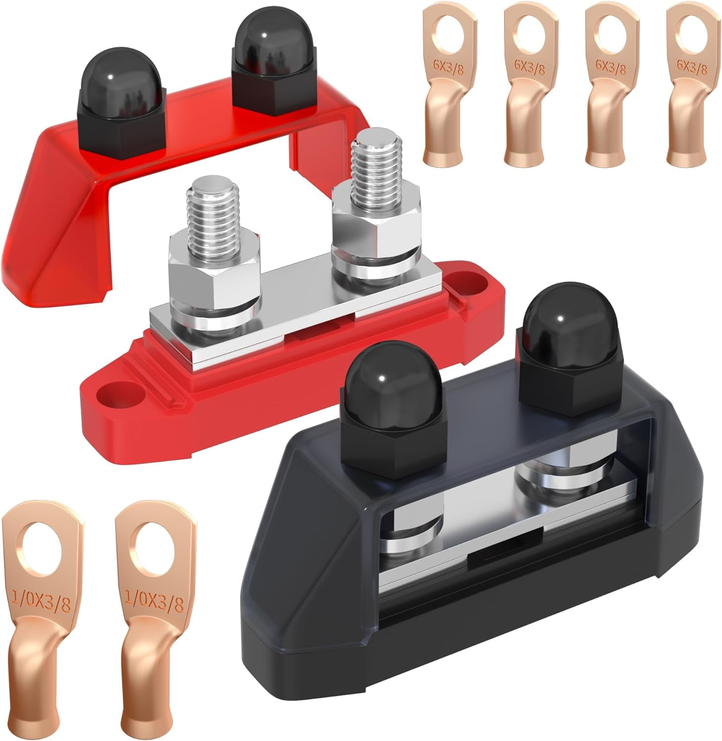 Marine Bus Bar 12V 250A Power Distribution Block 12 Volt Busbar 3/8 ...