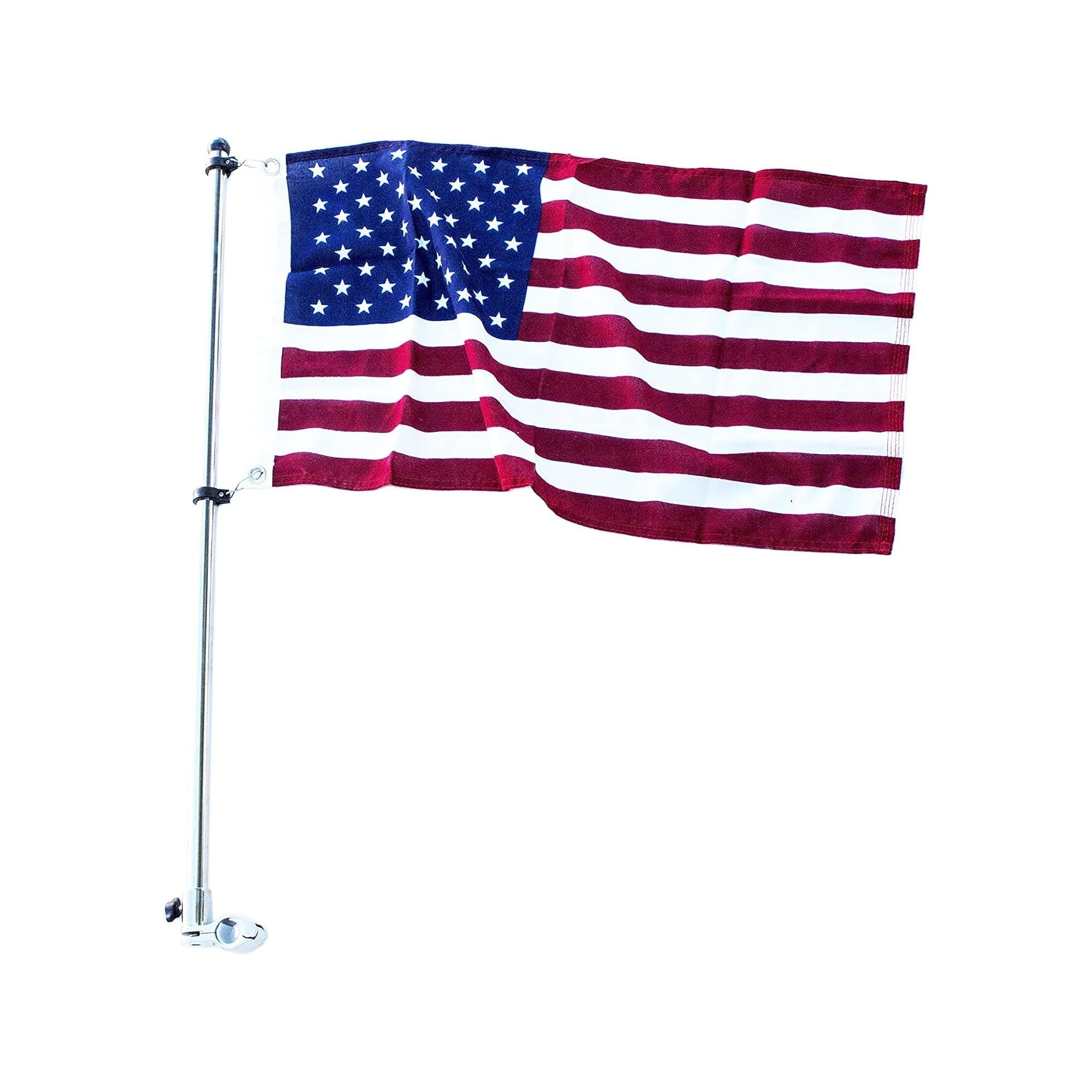 MARINE CITY Rail-Mounted Flag Pole and Base Kit 304 Grade Stainless ...