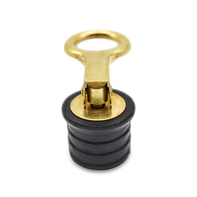Marine City Brass Snap Handle 1 inch Drain Plug for Boat 1-inch Drain ...