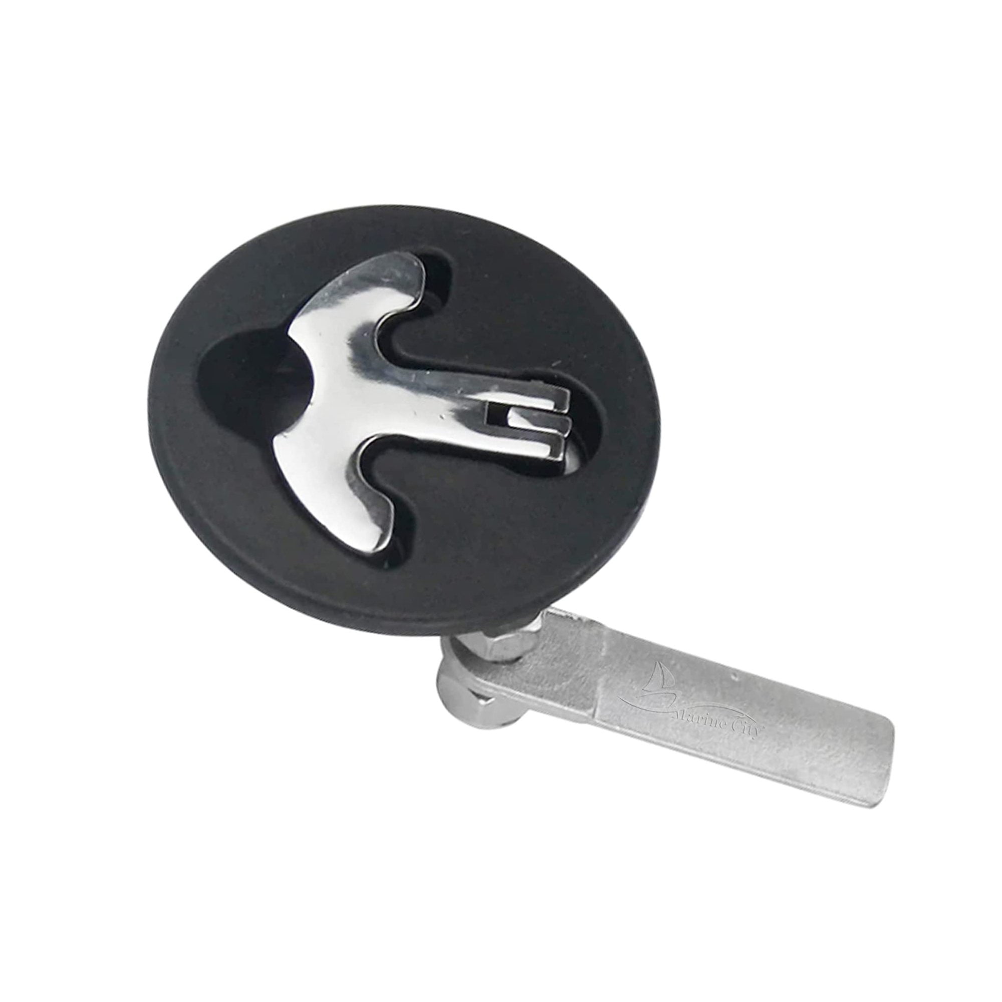 Marine City Nylon Black Round Hatch 316 Stainless Stee Flush Pull Stem ...