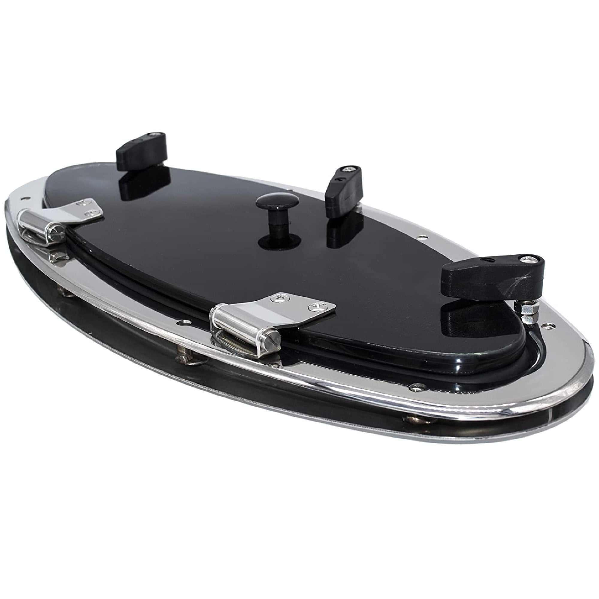 MARINE CITY Elliptical Opening Port Light, 304 Stainless Steel 6" x 16 ...