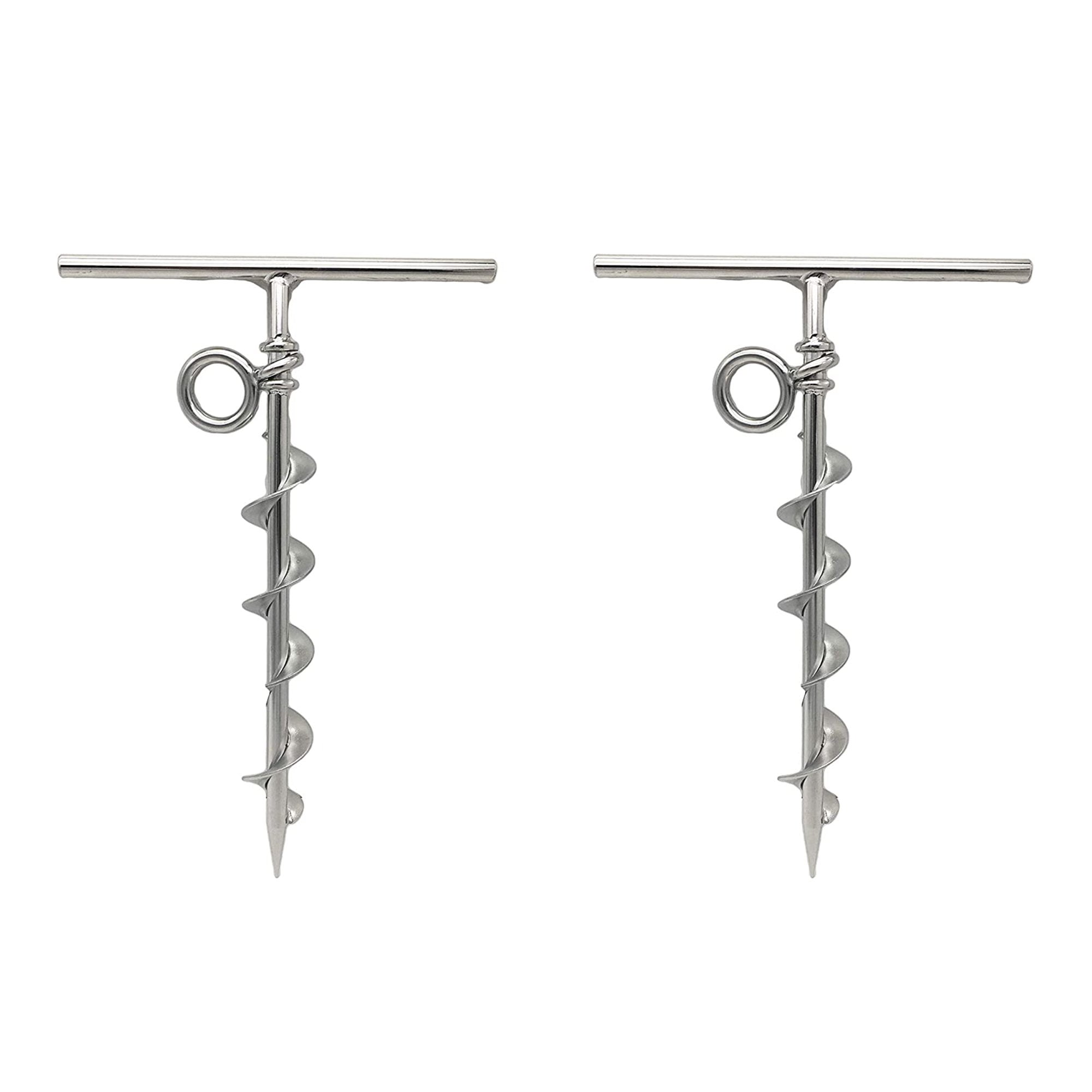Marine City Stainless Steel Marine Grade Long Grip Spiral Ground Anchor ...