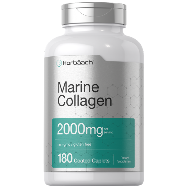 Horbaach Marine Collagen Peptides 2000mg | Vital Capsules | 180 Count ...