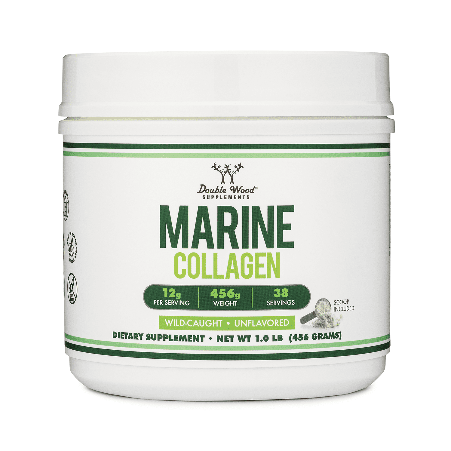 Marine Collagen, Supports Hair Skin and Nails, 456 Grams, Double Wood ...