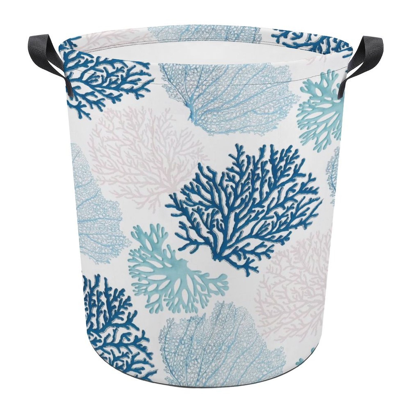 Marine Coral Print Foldable Laundry Basket for Clothes Storage Hamper ...