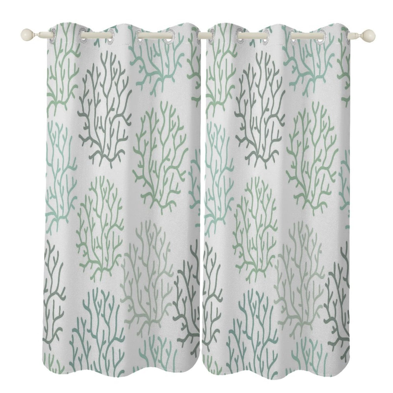 Marine Coral Window Blackout Curtain 3d Printed Blackout Curtain ...