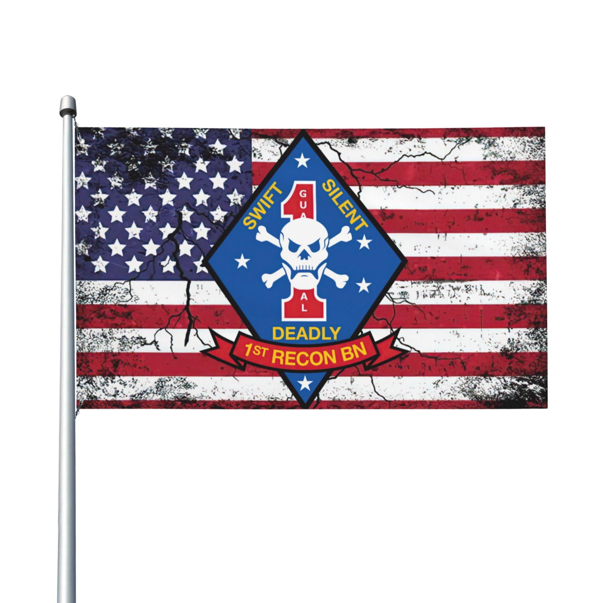 Marine Corps 1st Recon Battalion Flag Outdoor Garden Flag Breeze Flag ...