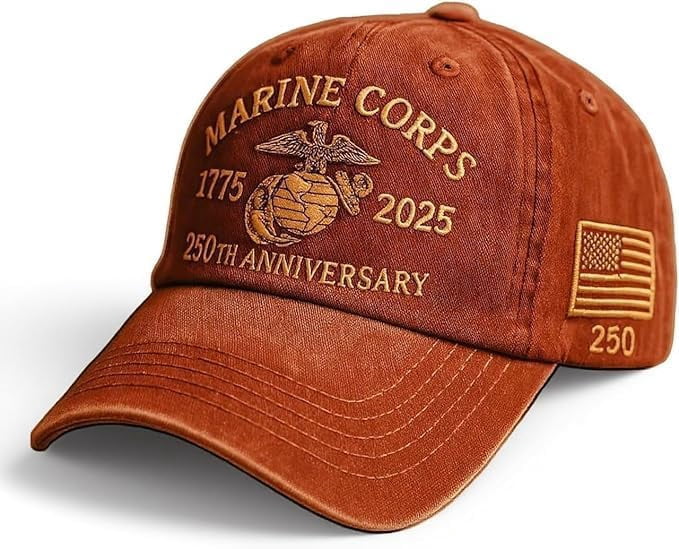 Marine Corps 250th Anniversary Hats Baseball Cap Embroidered Hats, USA ...