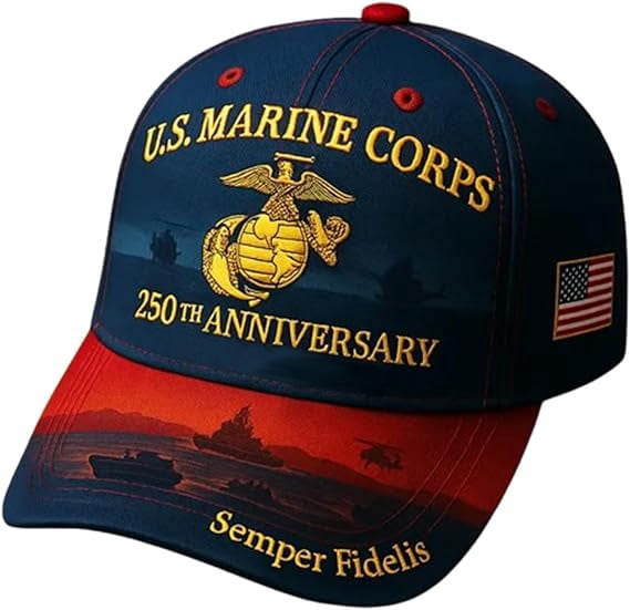 Marine Corps 250th Anniversary Hats Baseball Cap Embroidered Hats, USA ...