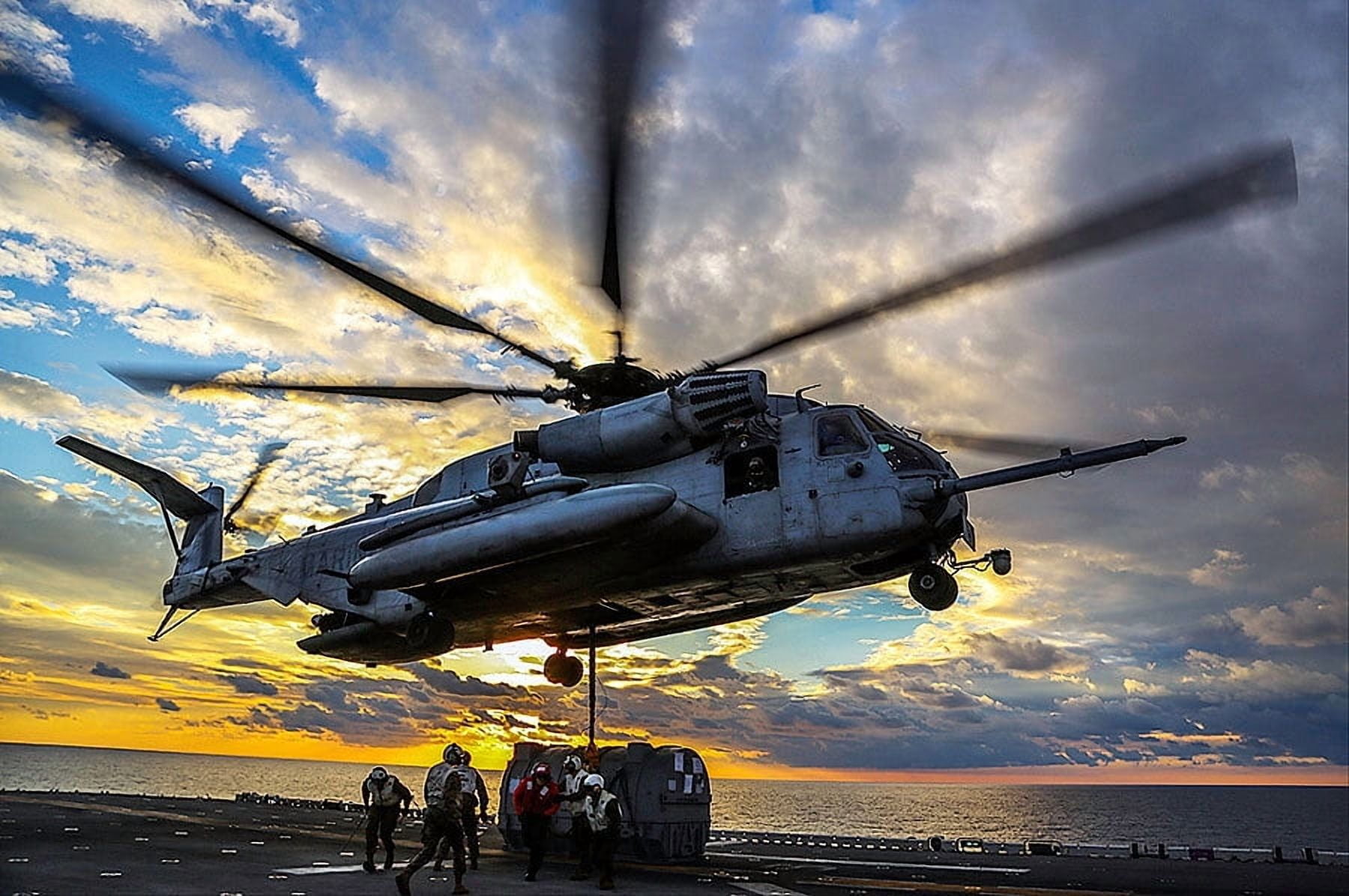 Marine Corps CH-53E Super Stallion Helicopter Style -1 - 20x30 Inch ...