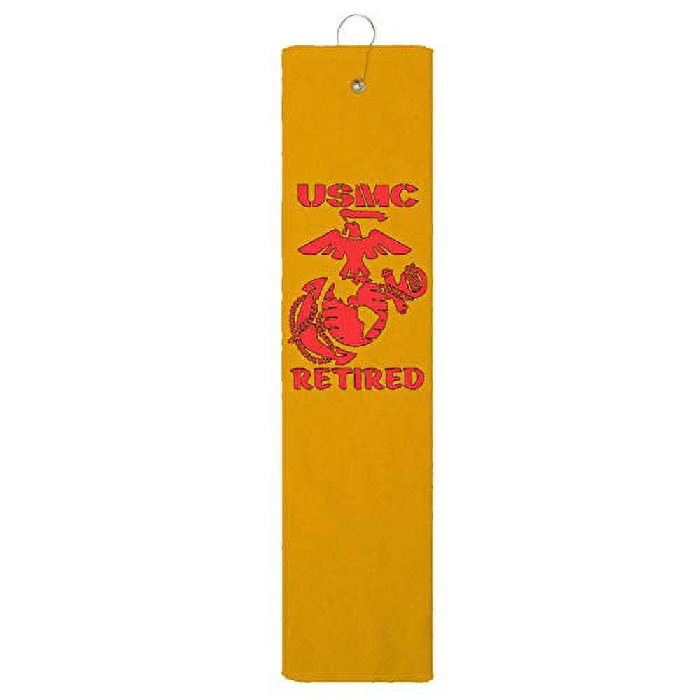 Marine Corps EGA USMC Retired Tri-fold Golf Towel with Grommet & Hook ...