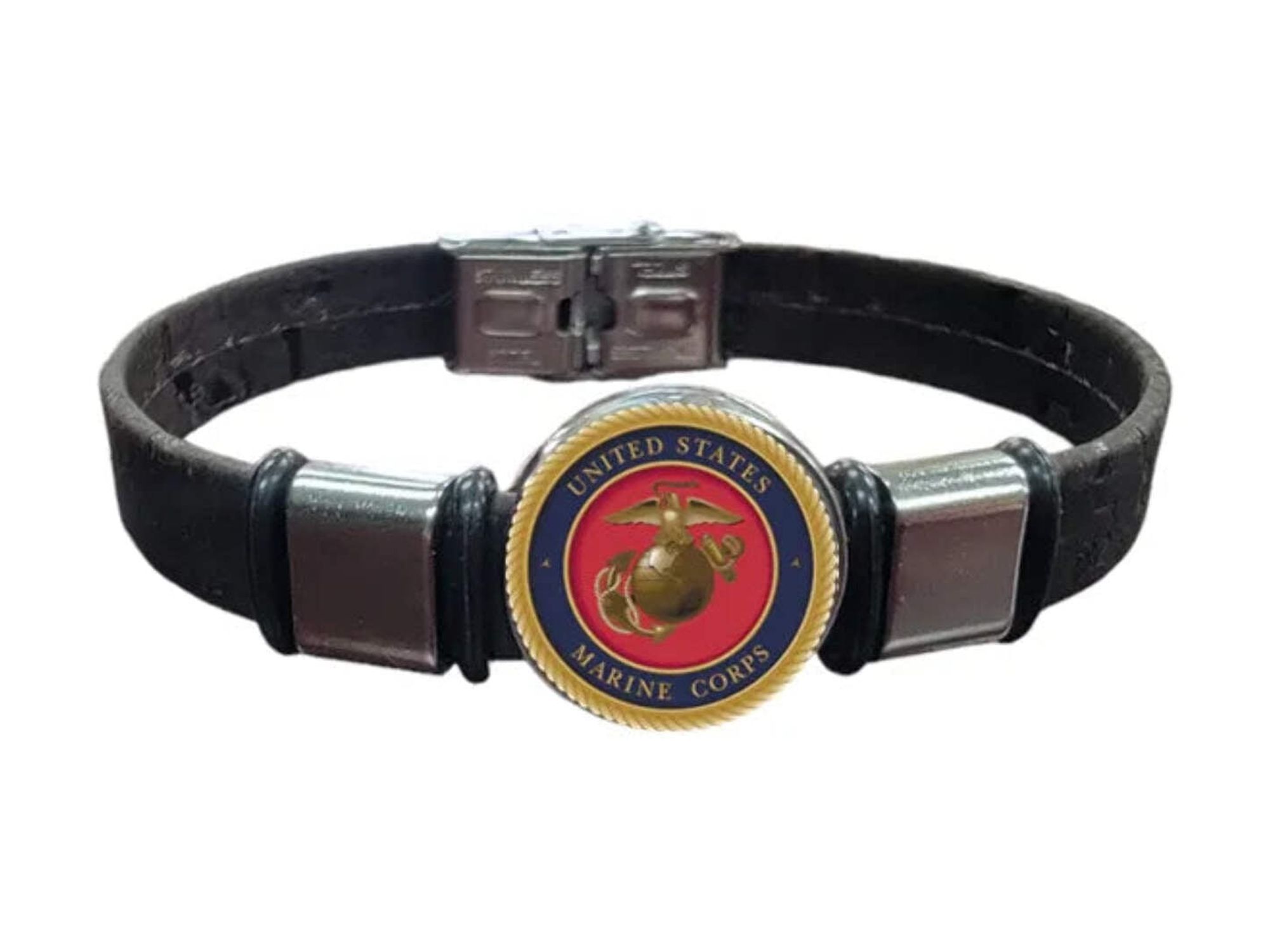 Marine Corps Seal Cork Bracelet, A Patriotic Fashion Statement, Sizes ...