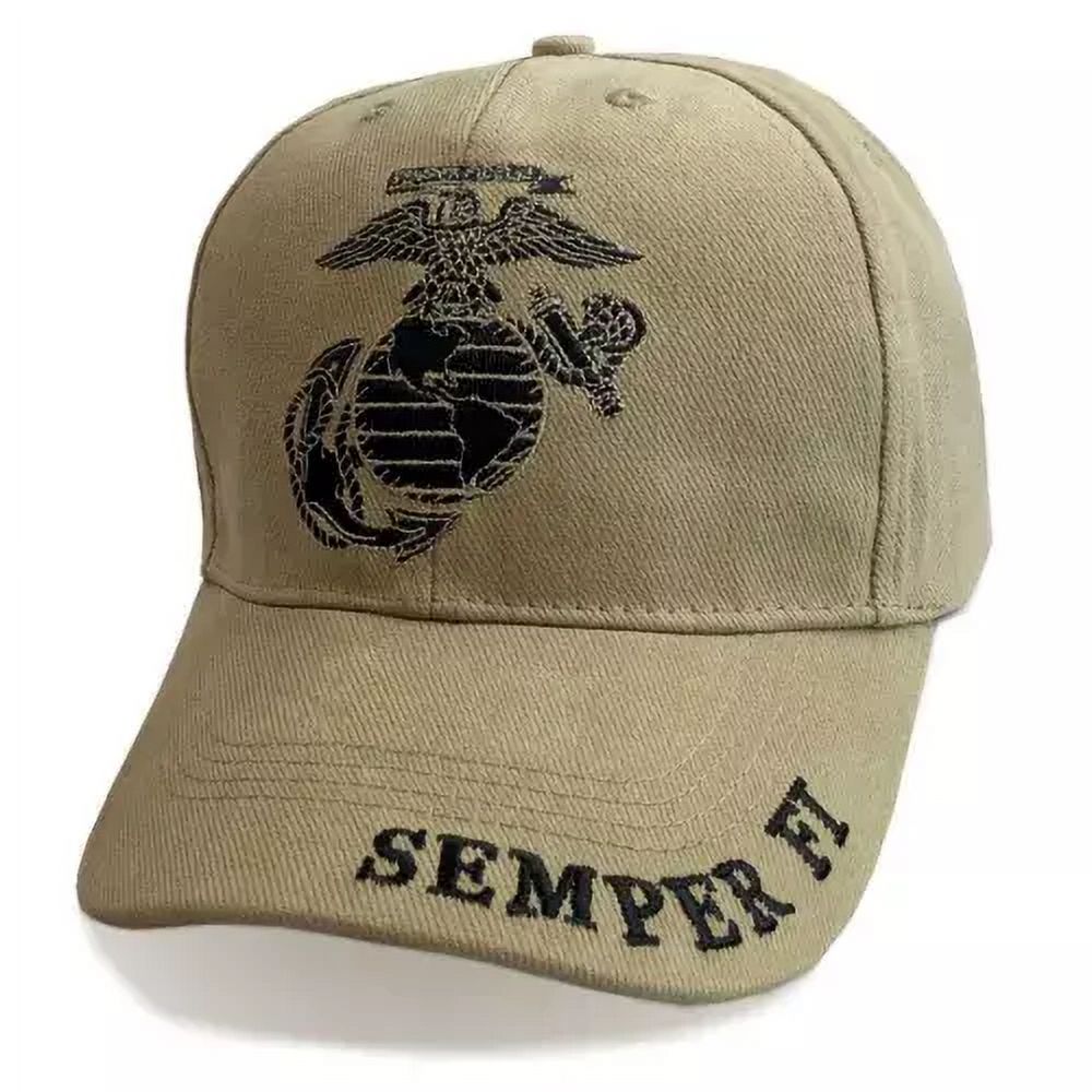 Marine Corps Semper Fi Khaki Cover - MC Hat - EGA Coyote Brown Baseball ...