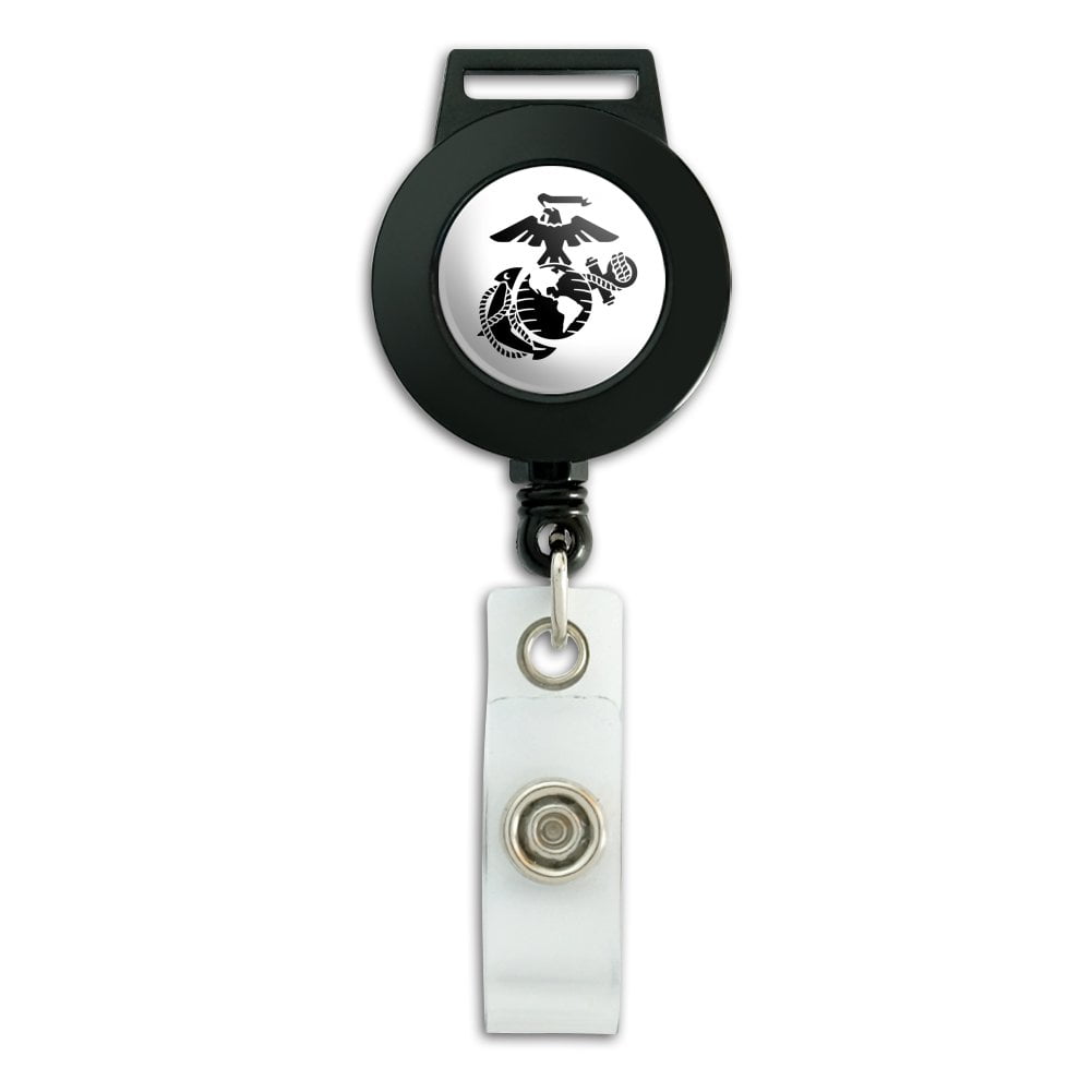 Marine Corps USMC Black on White Eagle Globe Anchor Officially Licensed ...