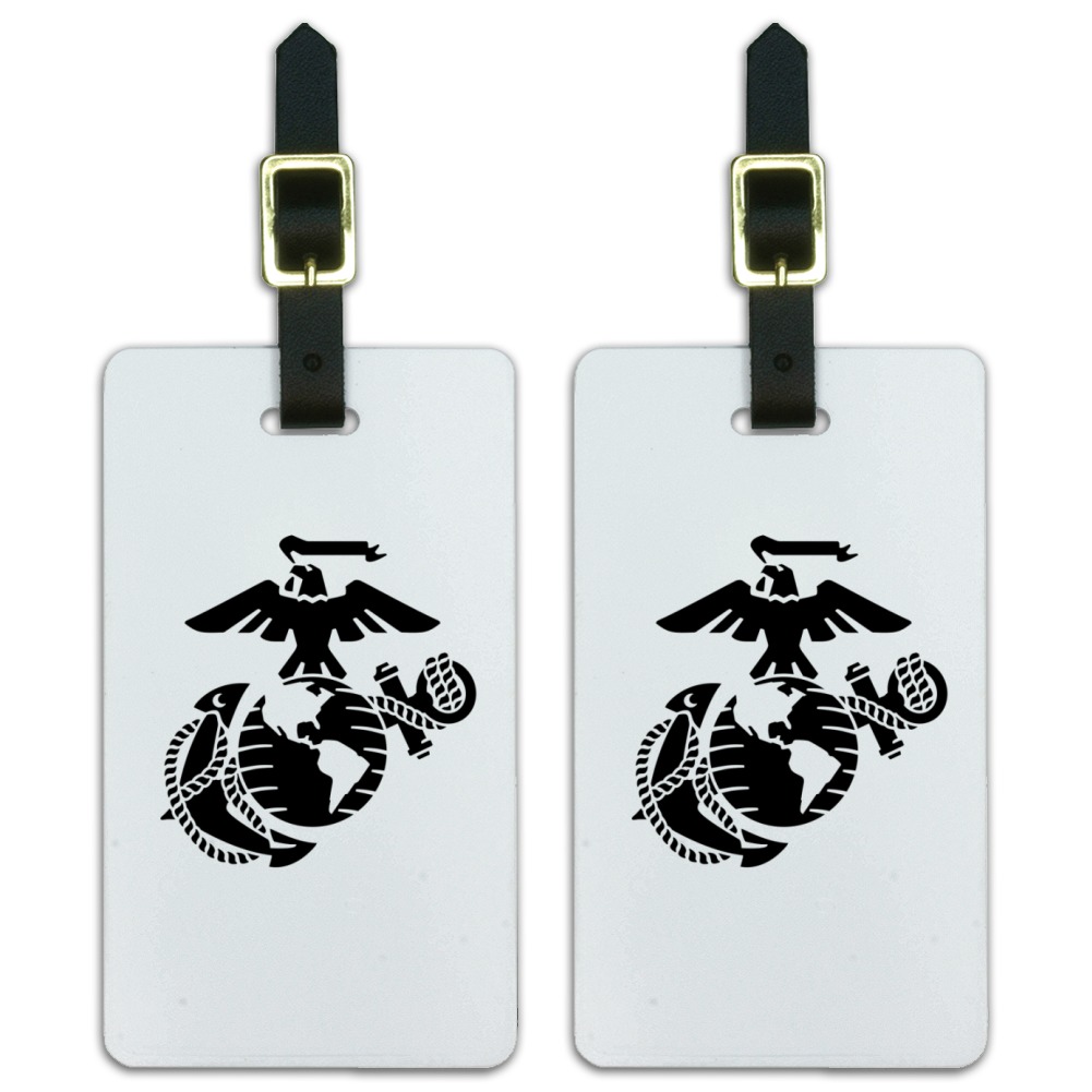 Marine Corps USMC Black on White Eagle Globe Anchor Officially Licensed ...