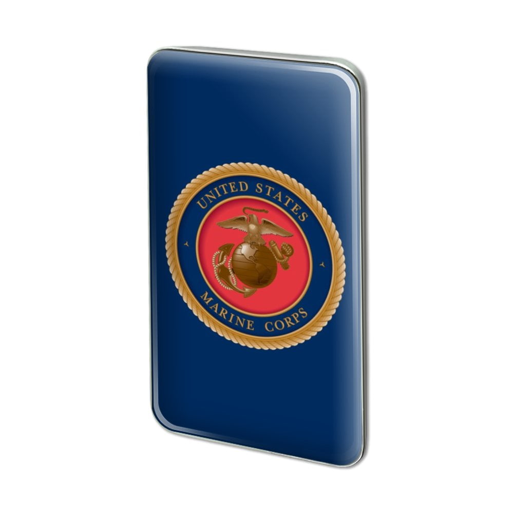 Marine Corps USMC Emblem Officially Licensed Metal Rectangle Lapel Hat ...