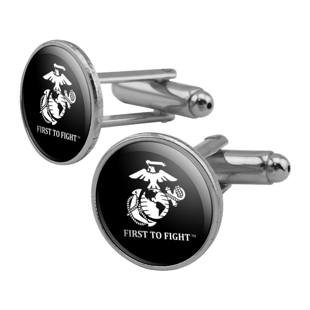 Marine Corps USMC First to Fight Black White Logo Officially Licensed ...