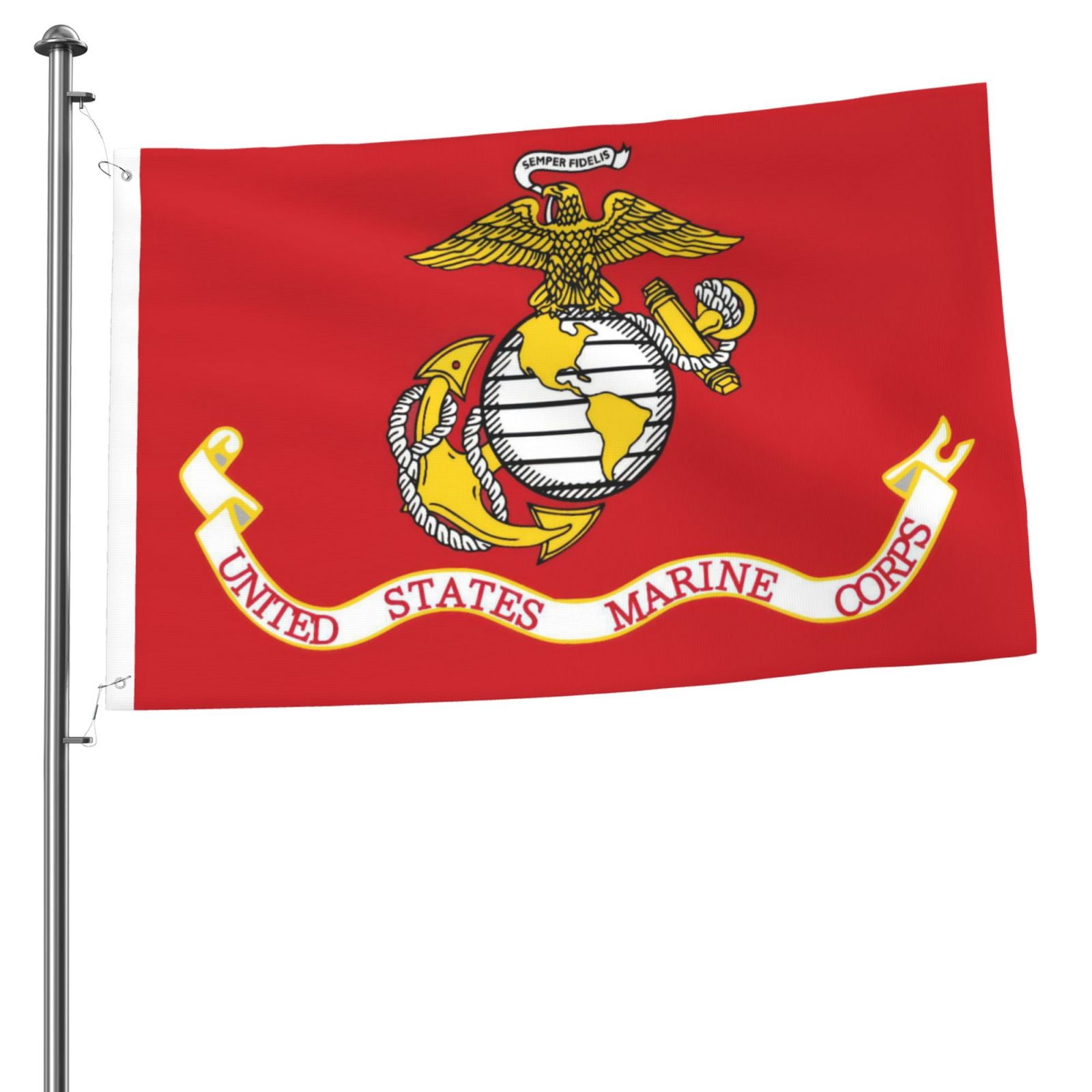 Marine Corps USMC Flag 3x5 FT Outdoor Single Sided US Marine Corps ...