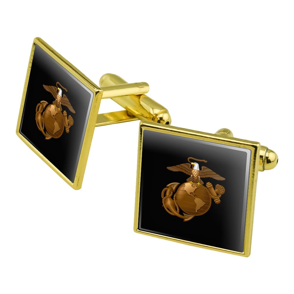 Marine Corps USMC Golden Logo on Black Eagle Globe Anchor Officially ...
