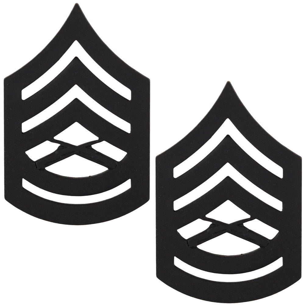Marine Corps (USMC) chevron black Scratch Resistant GYSGT Gunnery ...