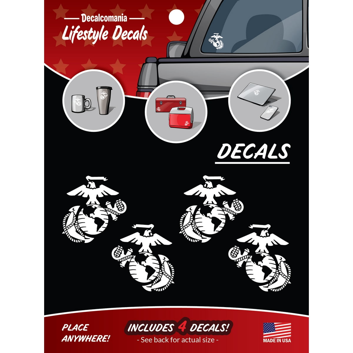 Marine Corps Vinyl Decal Eagle Globe & Anchor - United States Marine ...