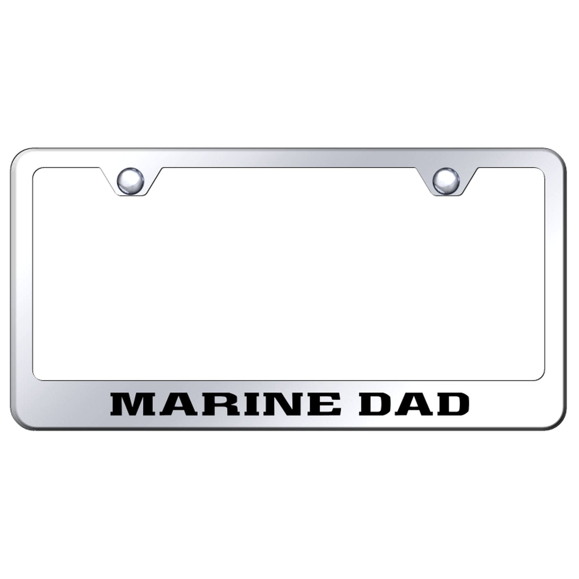 Marine Dad Laser Etched Logo Stainless Steel License Plate Frame ...