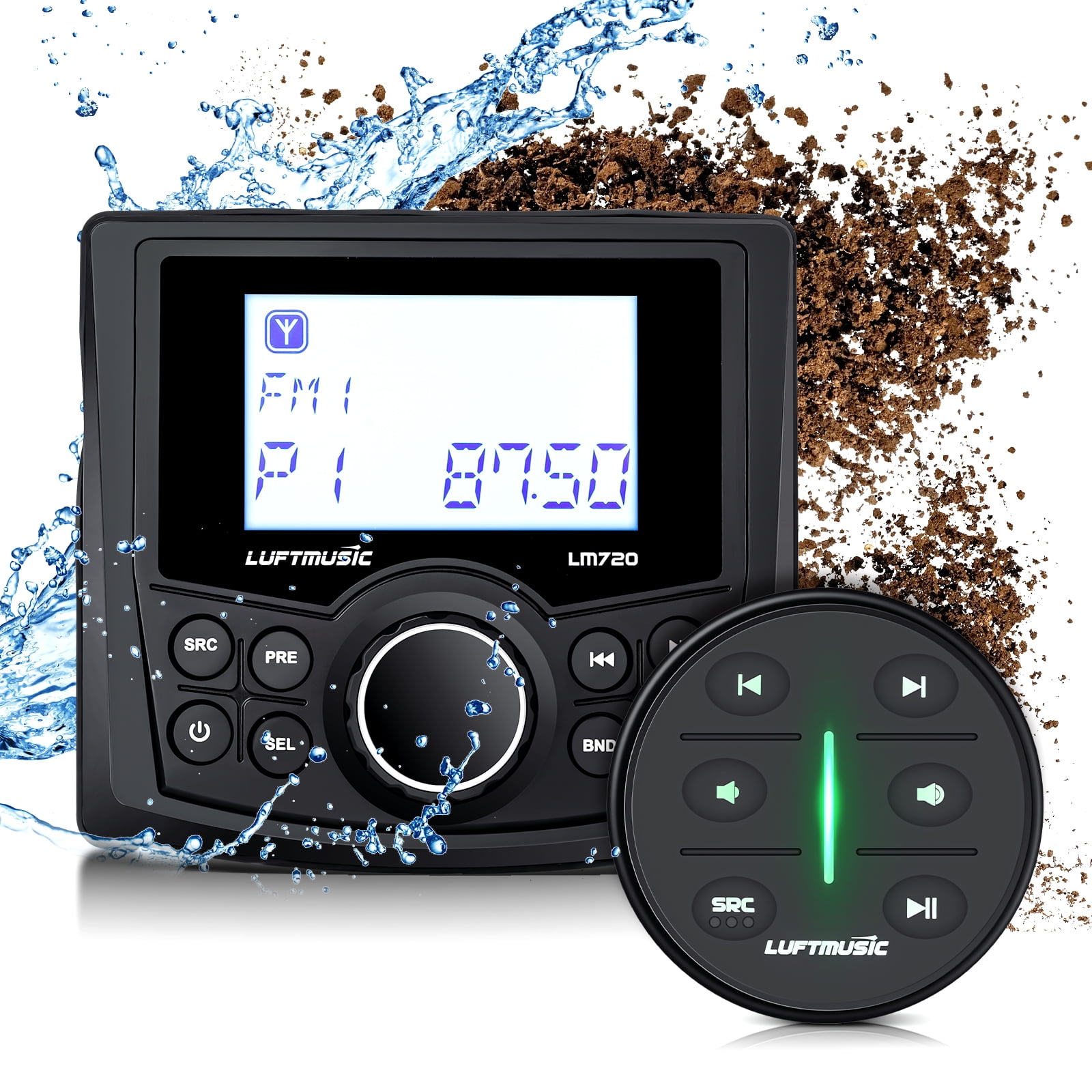 Marine Digital Media Receiver - Weatherproof Marine Stereo System with ...