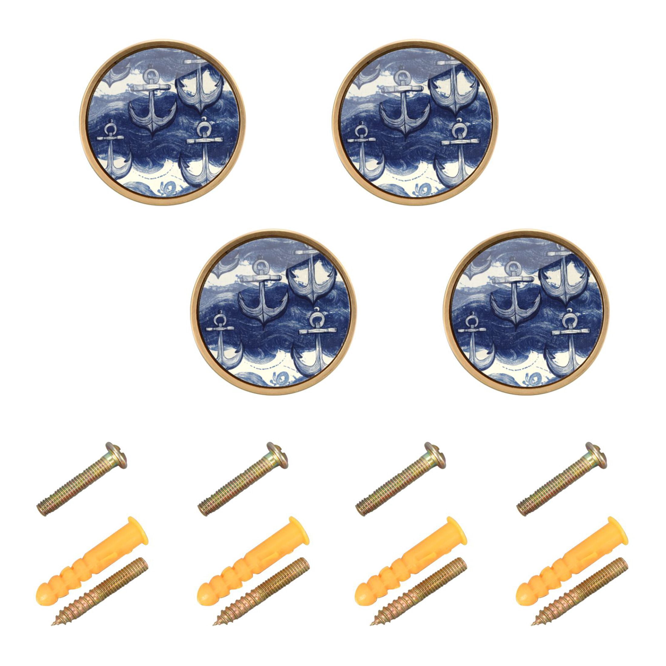 Marine Elements Pattern Cabinet Furniture Knobs Drawer Metal Pulls 1 ...