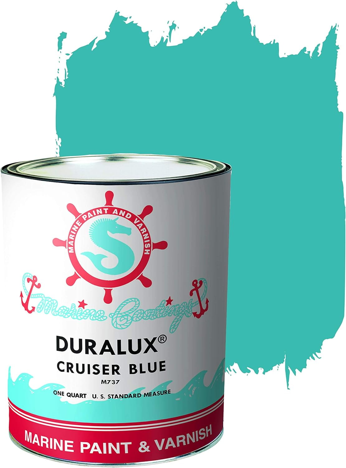 Marine Enamel, Cruiser Blue, 1 Quart, Topside Paint for Boats and Other ...