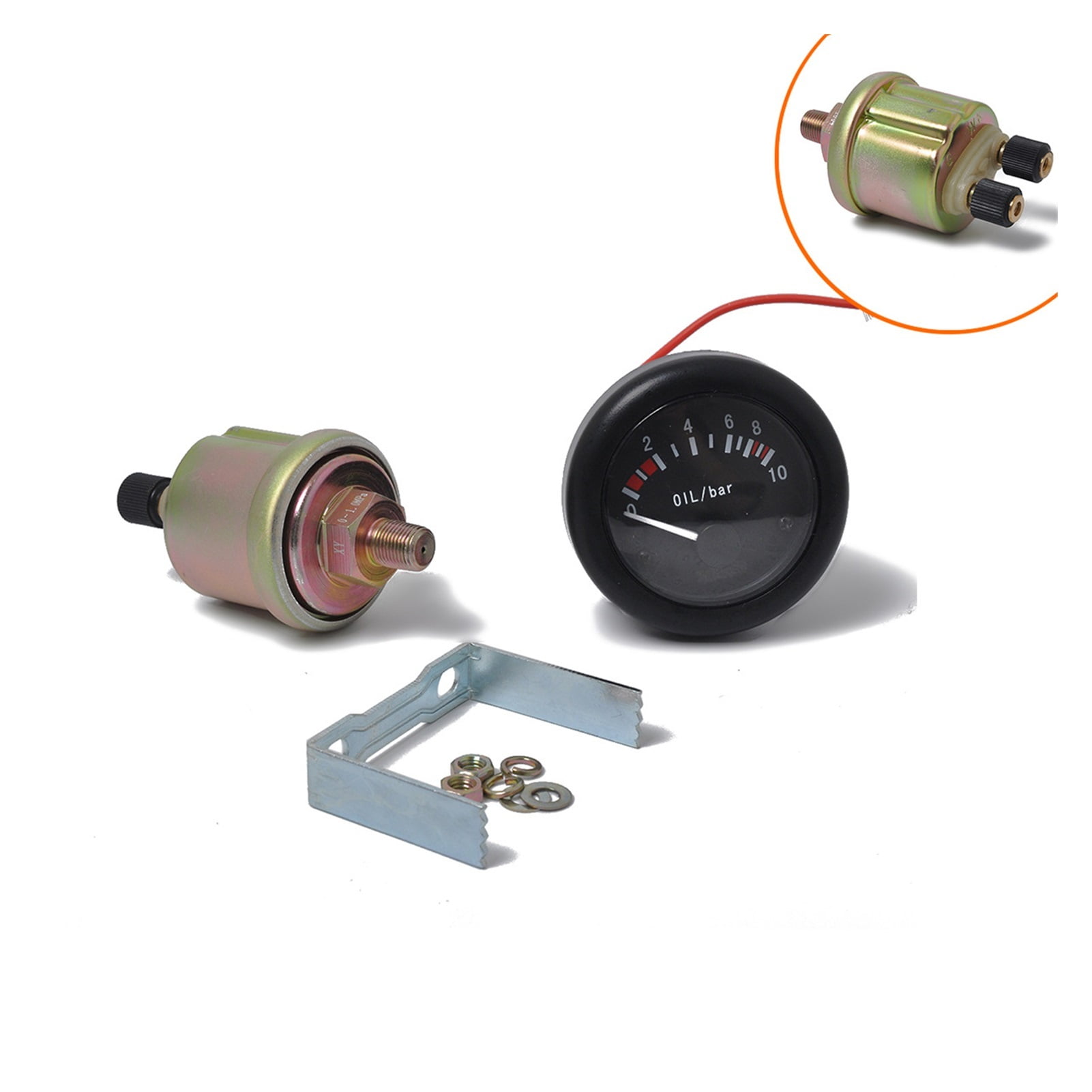 Marine Engine Oil Pressure Gauge With Indicator Light Oil Pressure ...